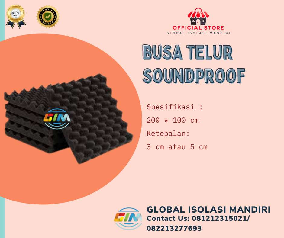 Peredam Busa Telur Tebal 3 cm & 5 cm - Multi Sarana Peredam
