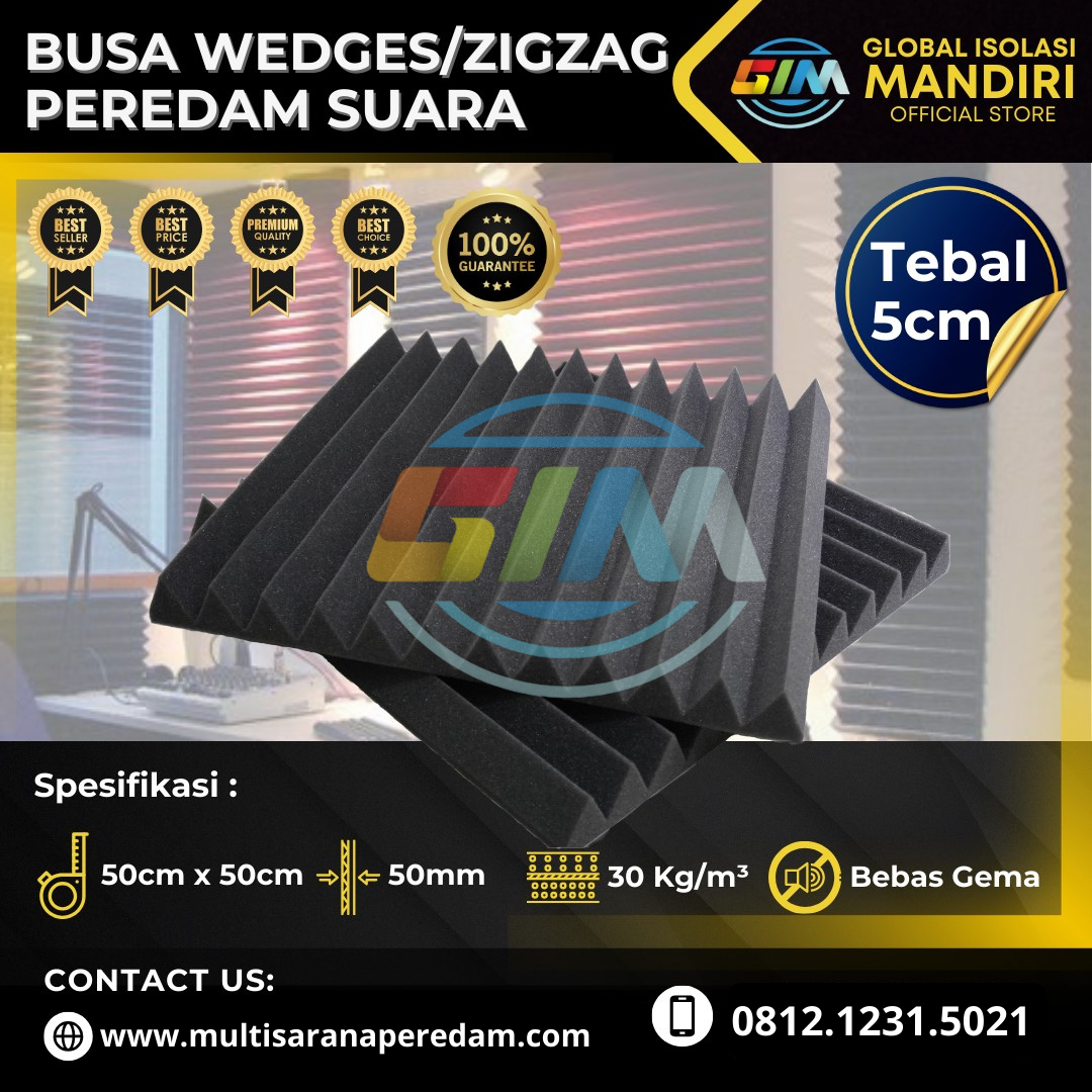 Busa Wedges Soundproof Uk = 50 cm * 50 cm * 5 cm - Multi Sarana Peredam