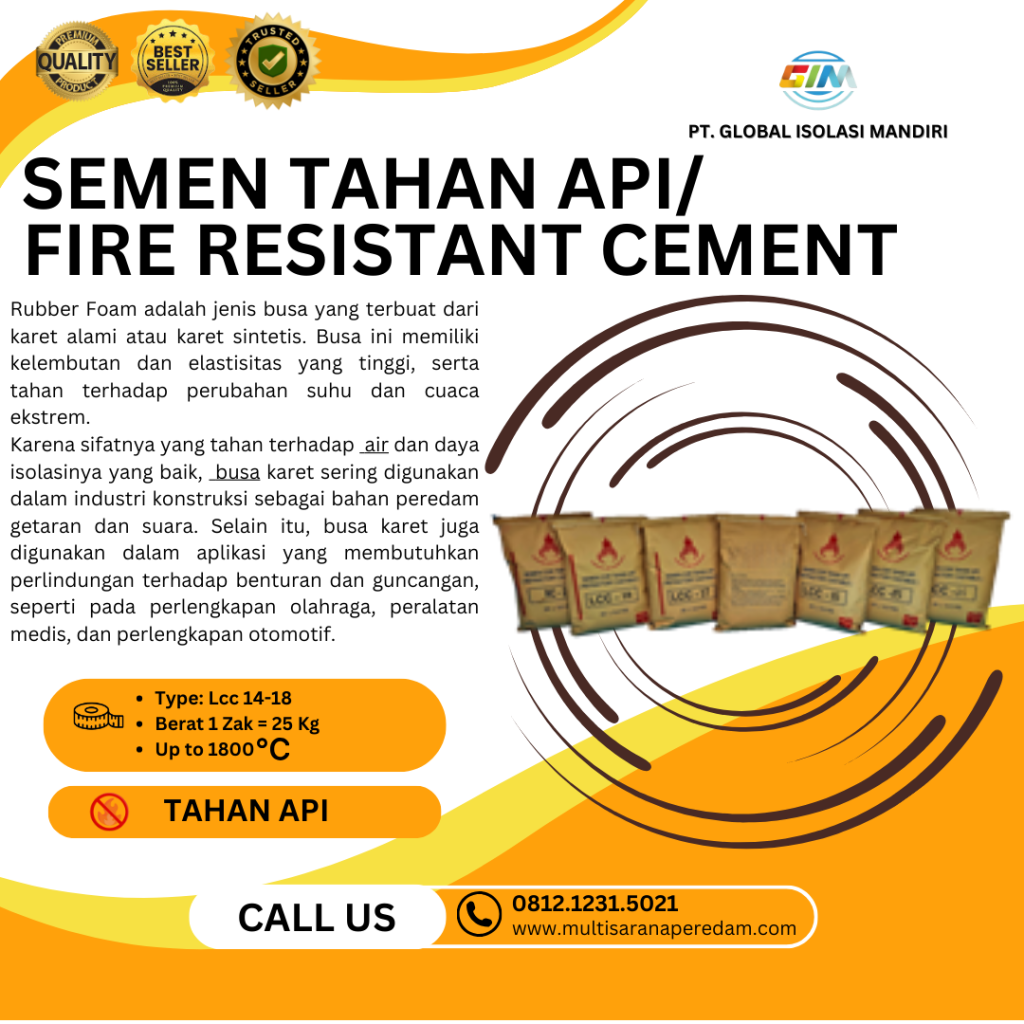 SEMEN TAHAN API MURAH DAN BERKUALITAS LCC 14-18 - Multi Sarana Peredam